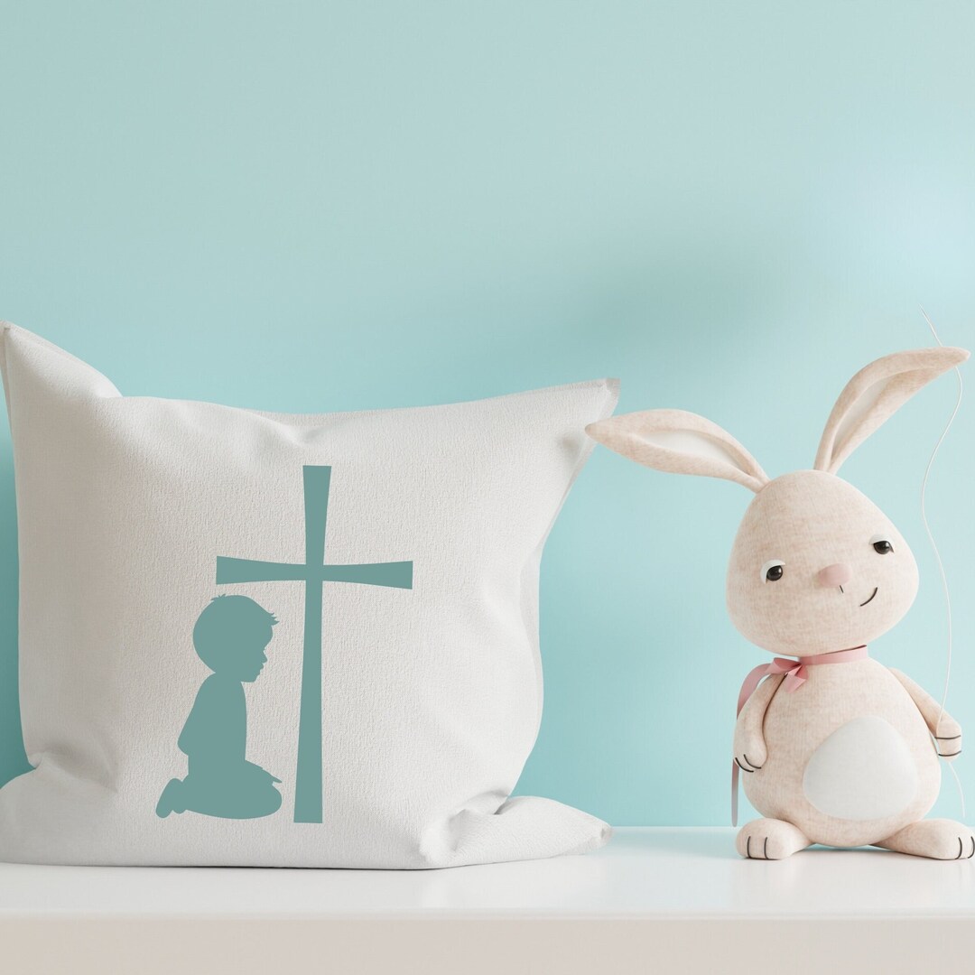 Praying Boy With Cross SVG: Faith Cut File (digital Download) - Etsy