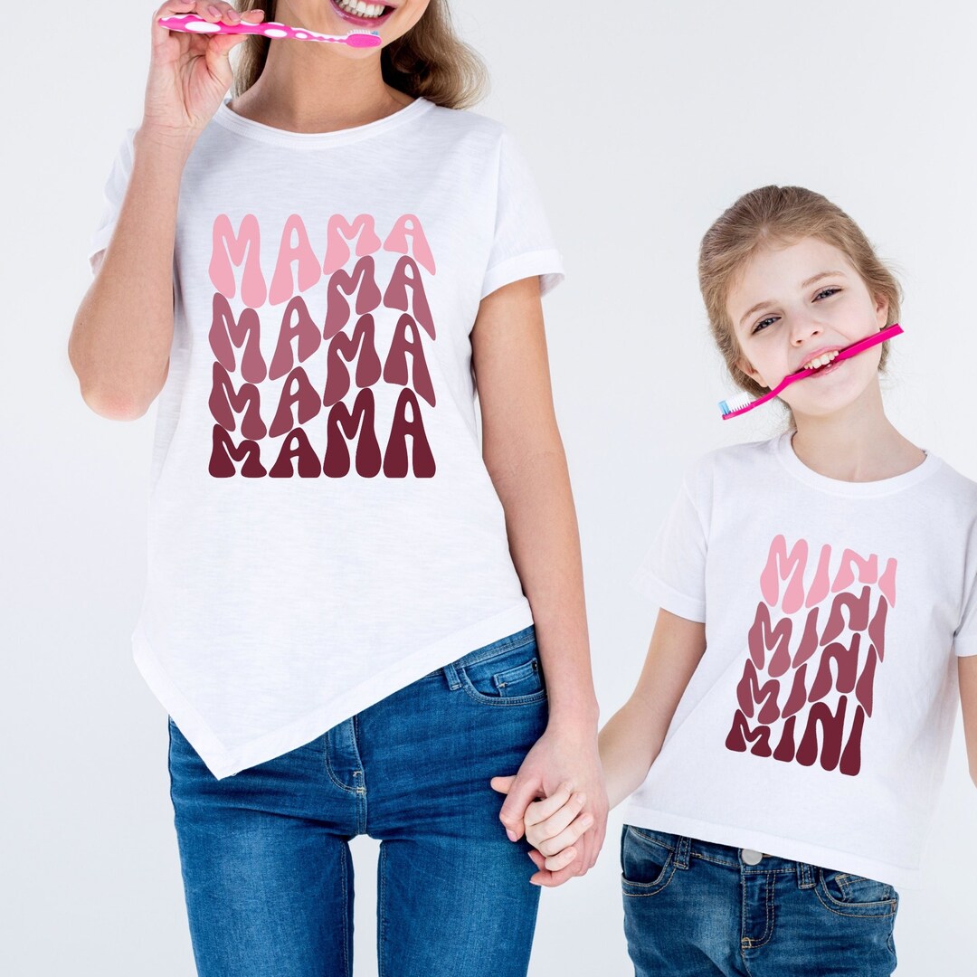 Mama Svg, Mini Svg, Mama Mini Svg, Mom Svg, Mom and Daughter Svg, Mama ...