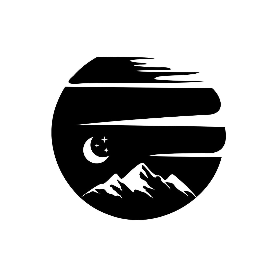 Moon Svg, Moon Scene Svg, Moon Over the Mountains Svg, Mountains Svg ...