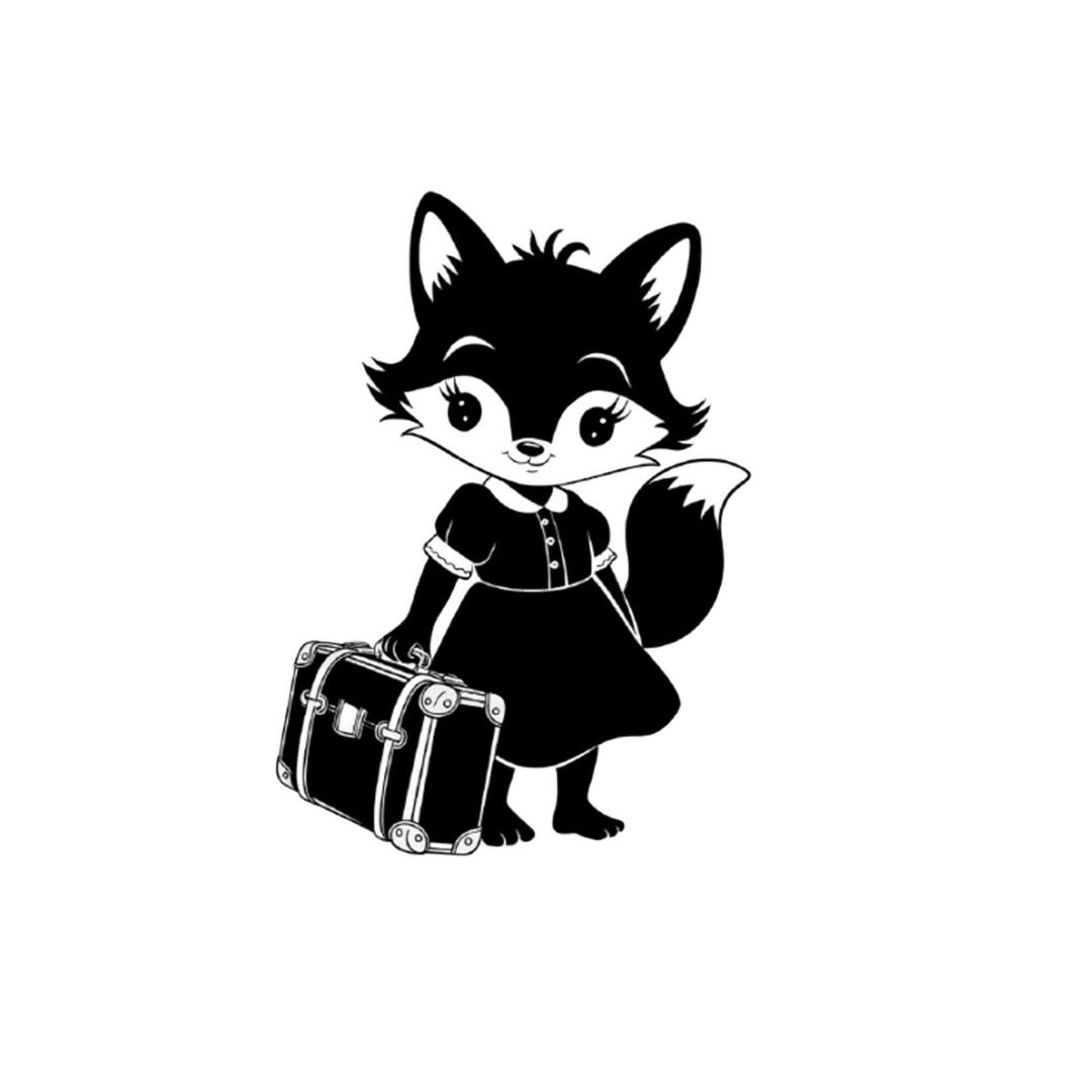 Fox Svg, Traveling Fox Svg, Vacation Svg, Suitcase Svg, Fox Traveling ...