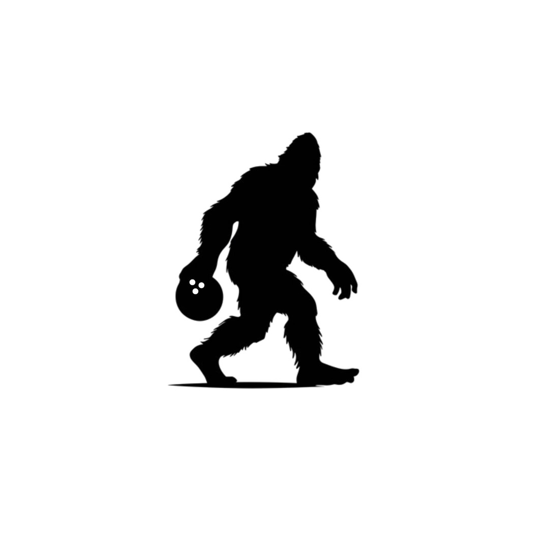 Bigfoot Svg, Bowling Svg, Bigfoot Bowling Svg, Bigfoot With a Bowling ...