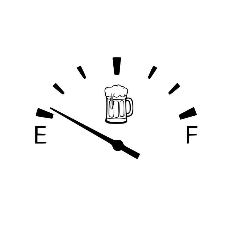 Funny Beer Gauge SVG: Empty Gas Gauge Design (digital Download) - Etsy
