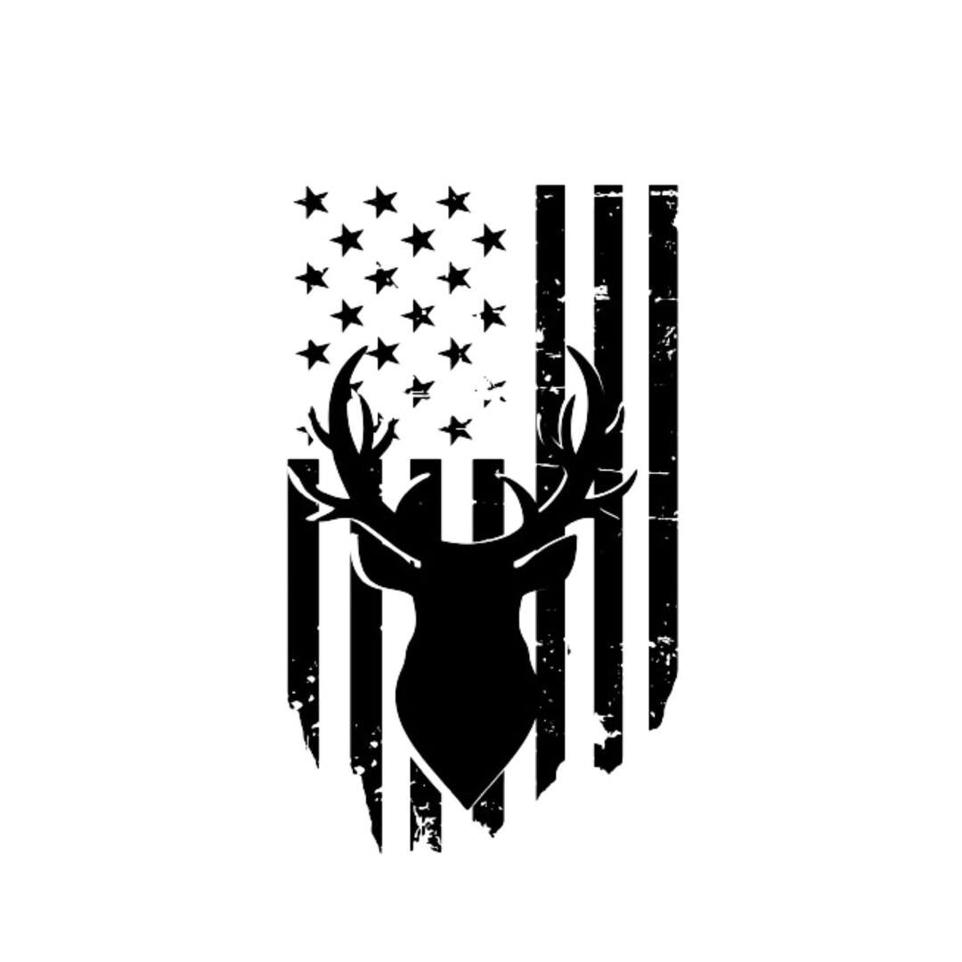 Buck Deer on American Flag SVG Clipart (digital Download) - Etsy
