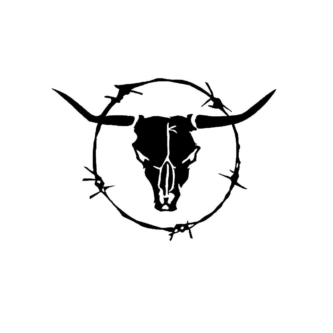 Barbed Wire Cow Skull SVG: Western Bull Skull Vector (digital Download ...