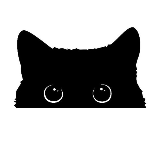 Peeking Cat - Etsy