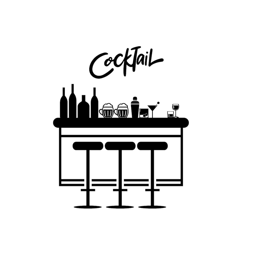 Cocktails Svg, Cocktail Bar Svg, Bar Svg, Drinks Svg, Alcohol Svg, Bar ...