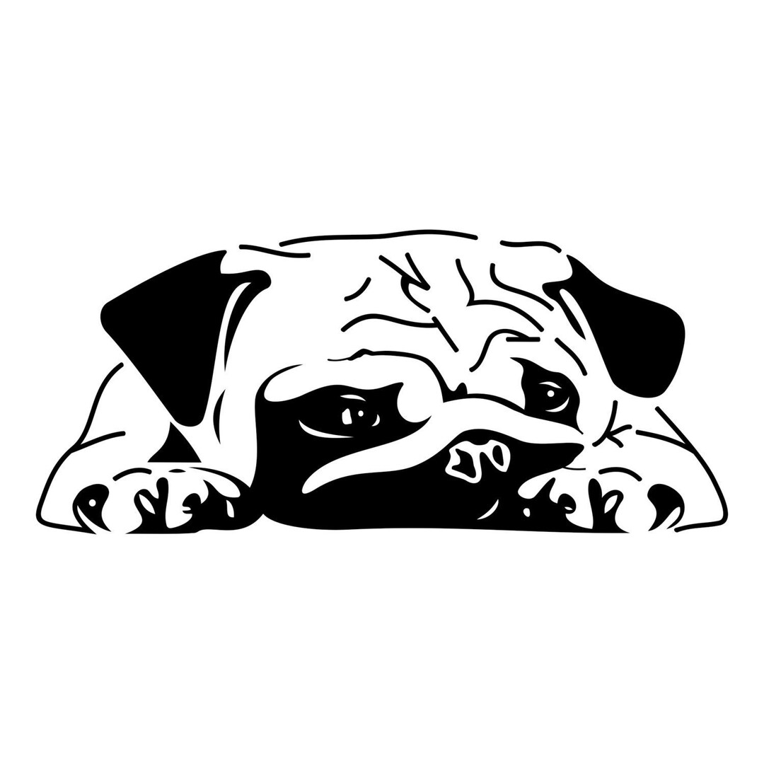 Pug svg, perro pug svg, pug triste svg, cara de cachorro, lindo ...