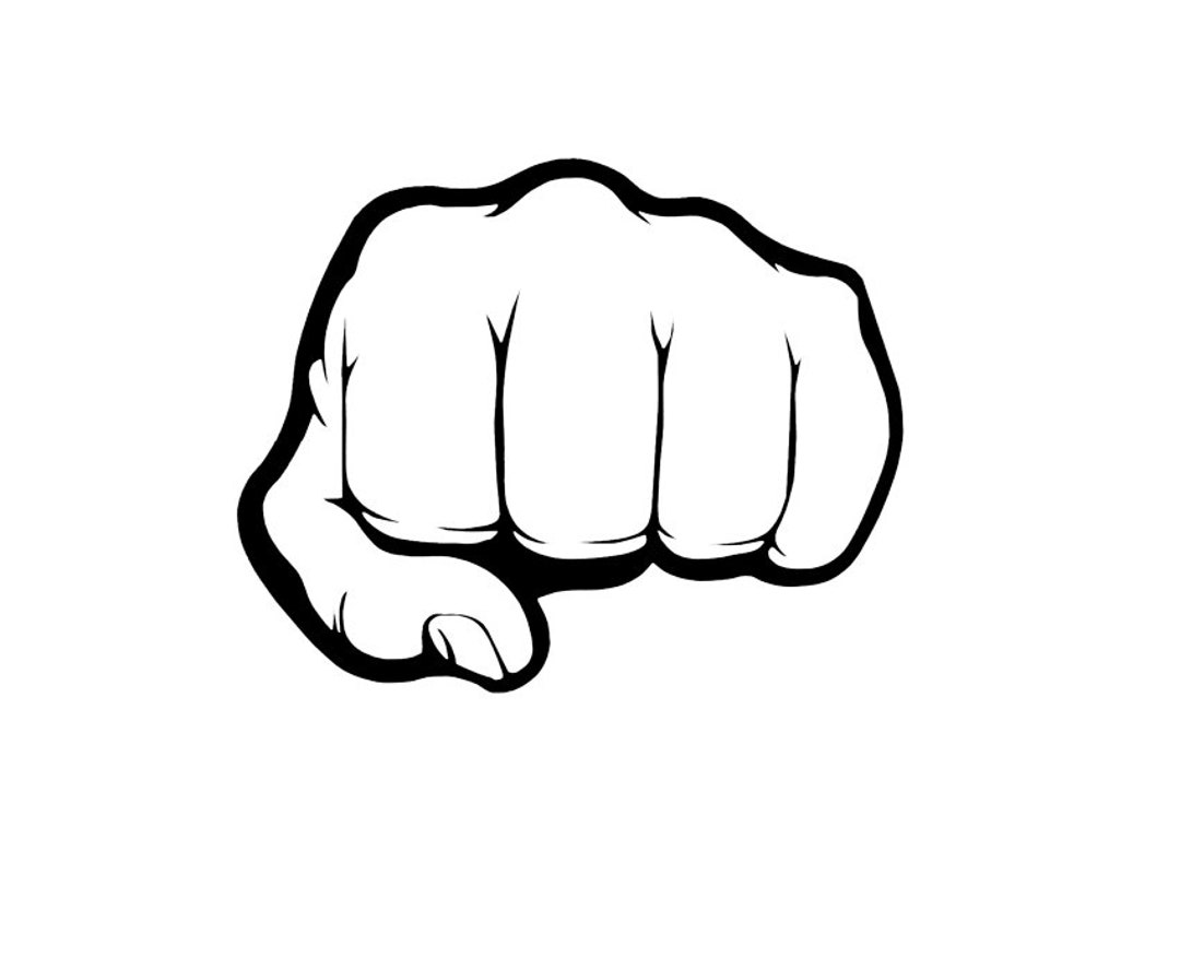 Hand Fist Bump Punch Vector File in SVG DXF and EPS for - Etsy