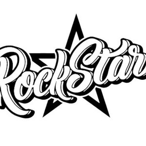 Rockstar Rock Star Vector File in SVG DXF and EPS Formats for - Etsy