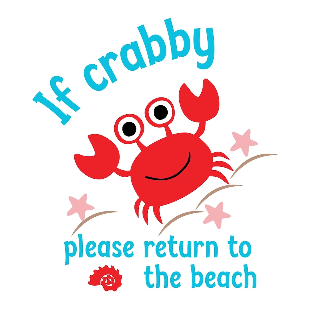 Crabby Beach SVG PNG: Return to Beach Design (digital Download) - Etsy