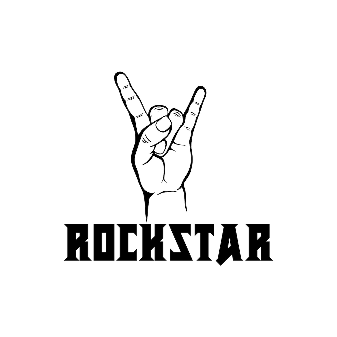 Rockstar Svg, Music Svg, Rock Music Svg, Rock Music Sign Svg, Rockstar ...