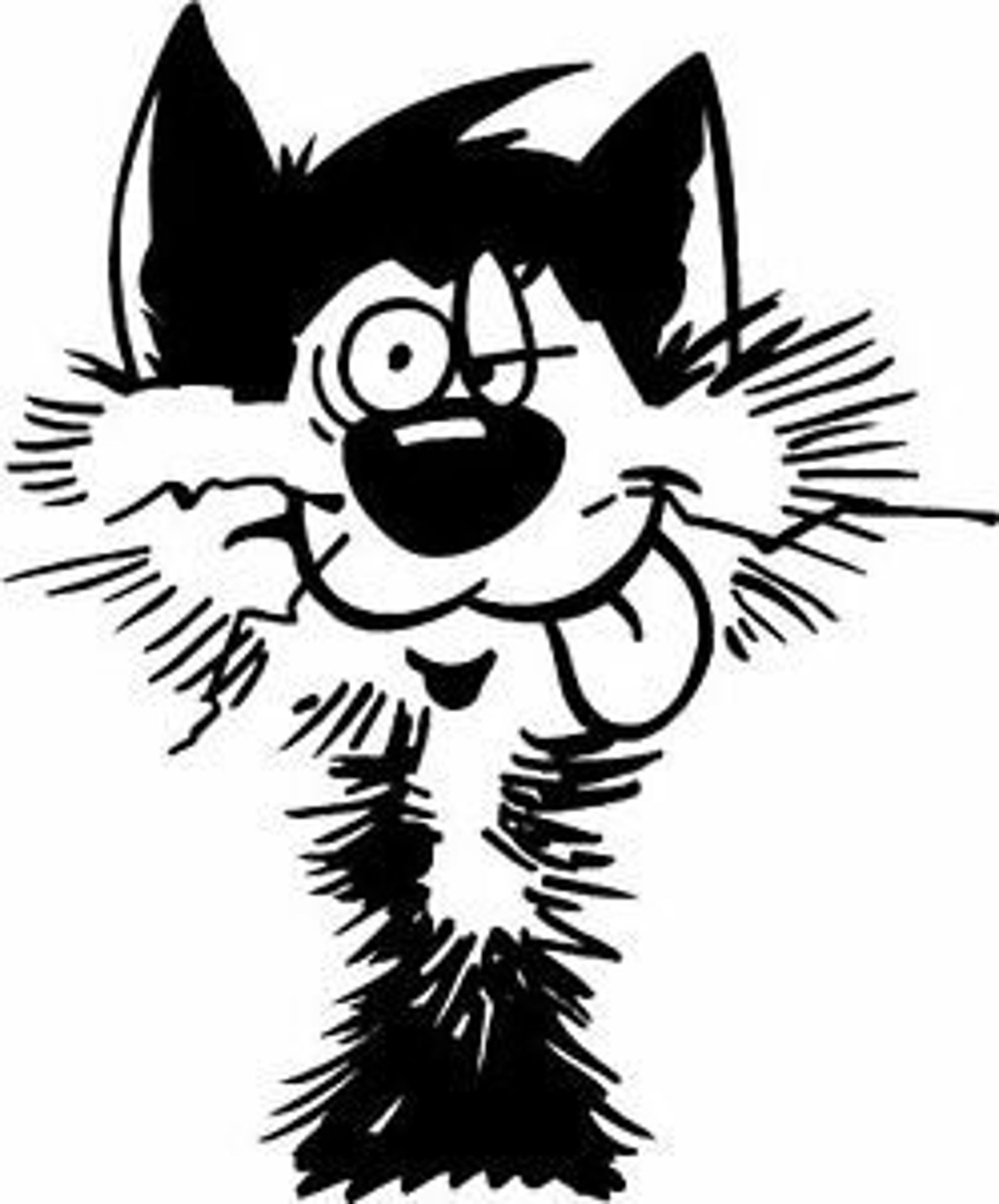 Crazy Cat Kitten Vector File in SVG DXF and EPS Formats for - Etsy