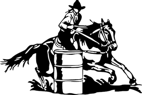 Barrel Racer Silhouette Vector