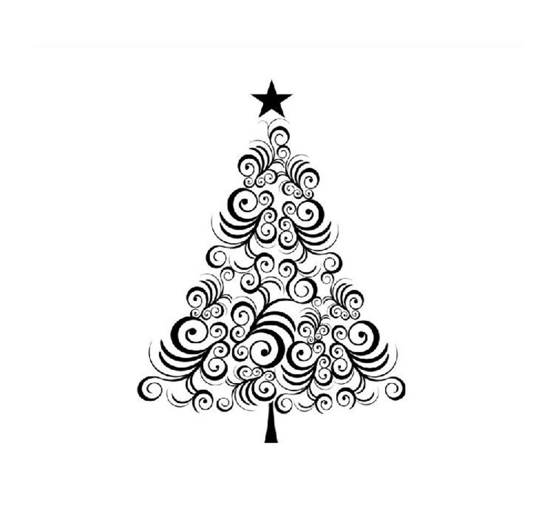 Christmas Tree Svg, Ornamental Tree Svg, Christmas Svg, Beautiful Tree ...