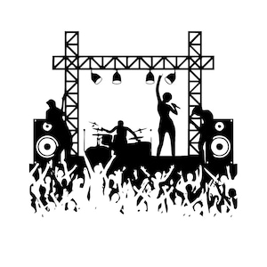 Concert Svg, Concert Clipart, Music Concert Svg, Music Svg, Band Svg ...