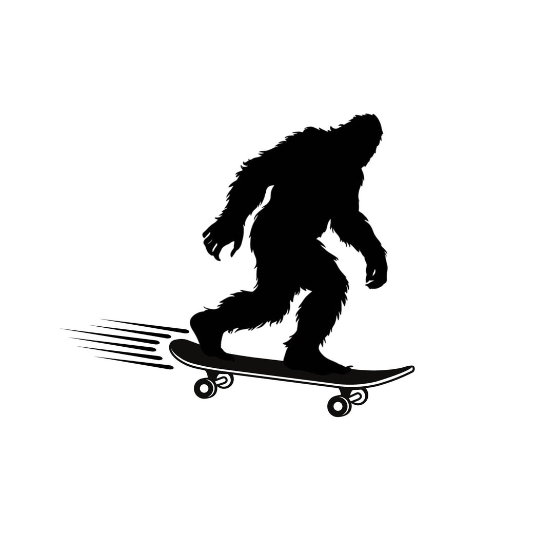 Bigfoot Svg, Sasquatch Svg, Bigfoot Skateboarding Svg, Bigfoot on a ...