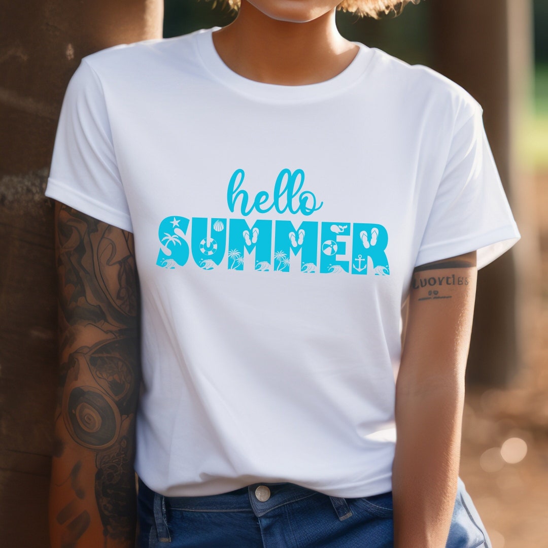 Hello Summer Svg, Summer Svg, Summer Vacation Svg, Summer T-shirt Svg ...