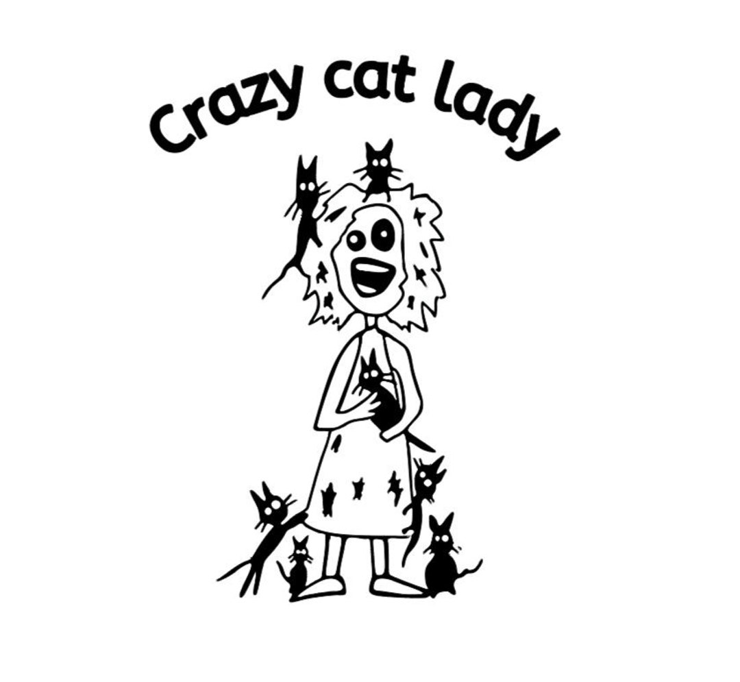 Crazy Cat Lady Svg, Cat Svg, Lady Svg, Funny Cat Svg, Cats Svg, Cat ...