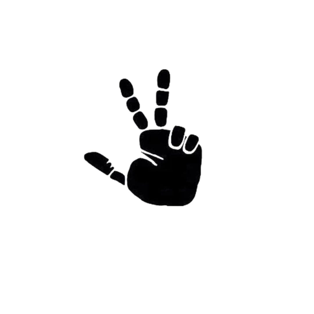 Two Finger Wave SVG: Vehicle Hand Peace Sign Vector (digital Download ...