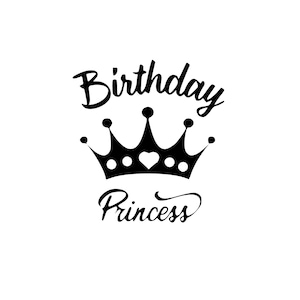 Birthday Svg, Birthday Princess Svg, Princess Svg, Happy Birthday Svg ...