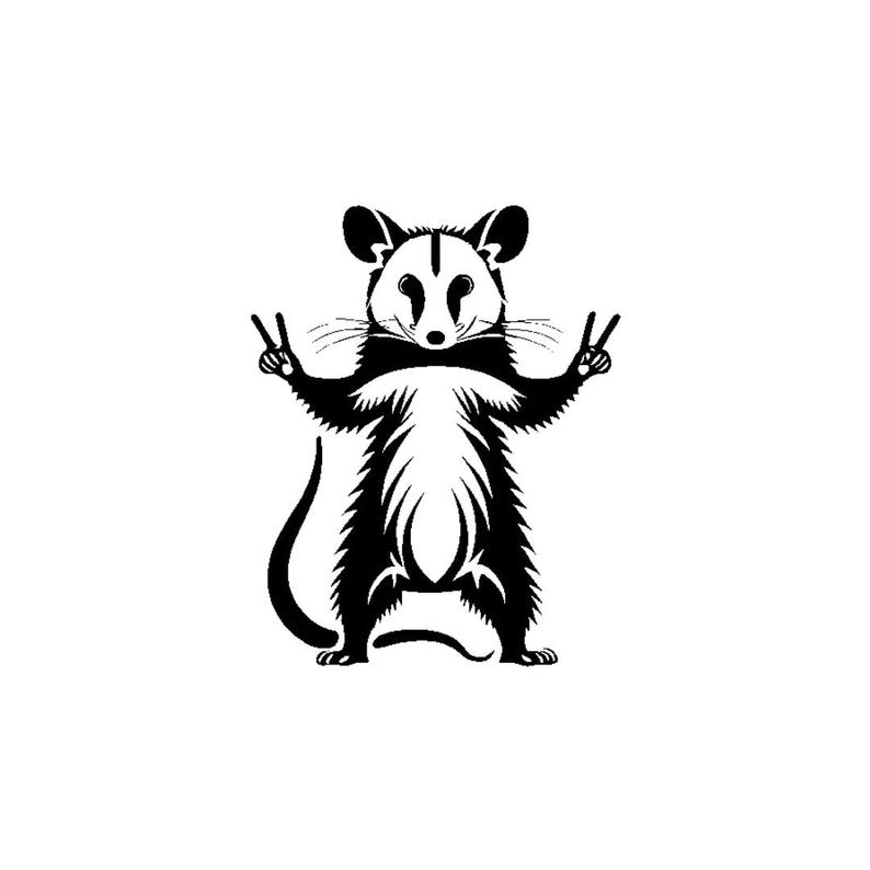 Funny Peace Opossum SVG: Possum Clipart, PNG, DXF (digital Download) - Etsy