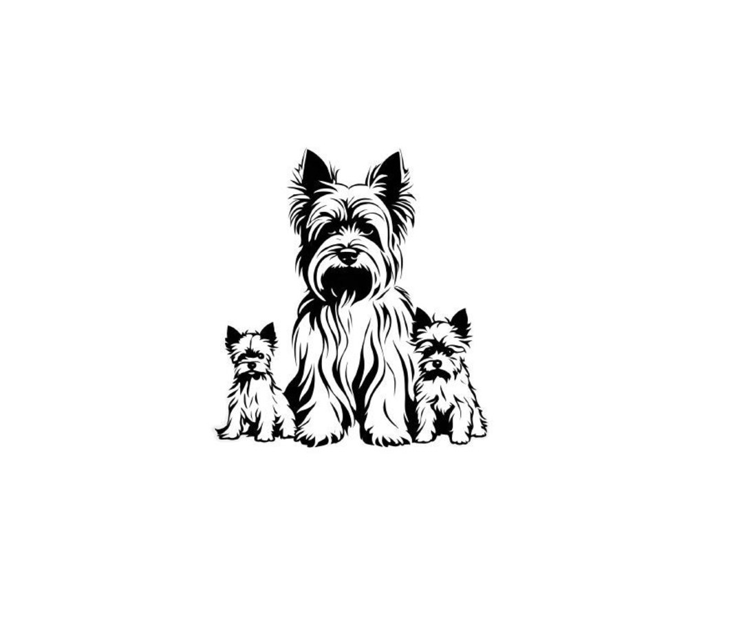 Yorkshire Terrier Svg, Yorkie Svg, Yorkie Puppies Svg, Terrier Svg ...