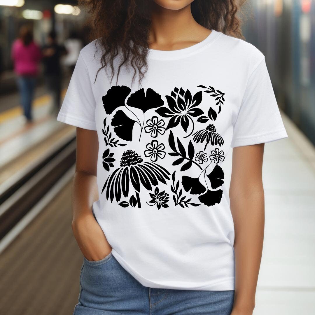 Square Floral Svg, Square Flower Svg, Flower Svg, Floral Svg, Floral T ...