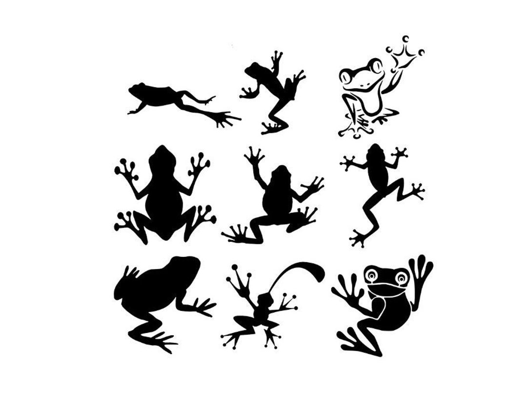 Frogs, Svg, Bundle of Frogs Svg, Toads Svg, Vector File in SVG, DXF and ...
