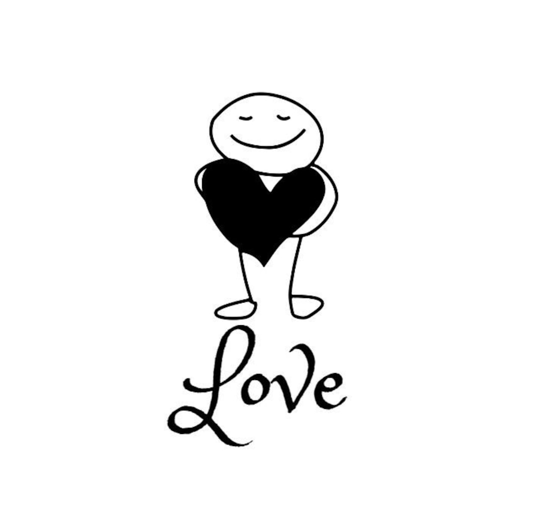 Stickman Svg, Love Svg, Stickman Heart Svg, Heart Svg, Vector File in ...