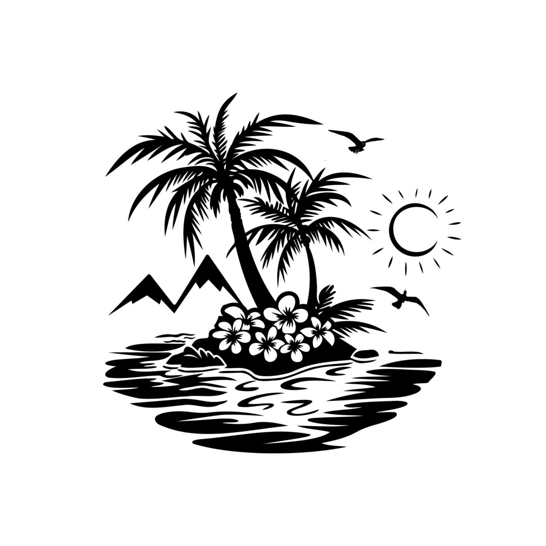Beach Svg, Vacation Svg, Island Svg, Tropical Island Svg, Summer ...