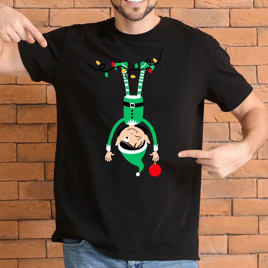 Elf Svg, Elf Falling Svg, Christmas Lights Svg, Funny Elf Svg ...