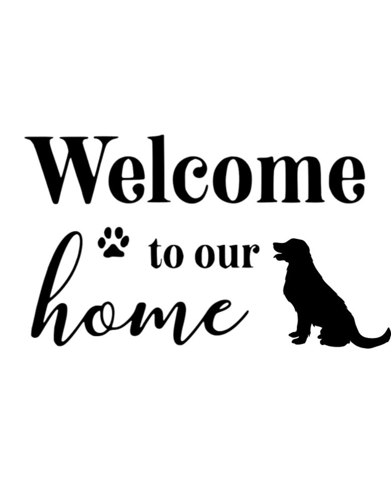 Welcome to Our Home Labrador Retriever Dog Puppy Paw Vector - Etsy