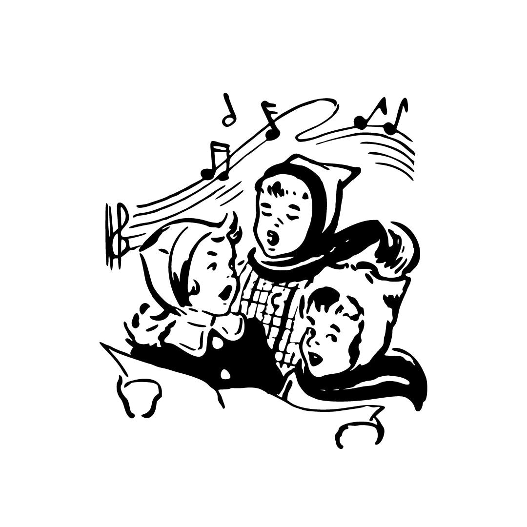 Carolers Svg, Christmas Carolers Svg, Vintage Carolers Svg, Vintage ...