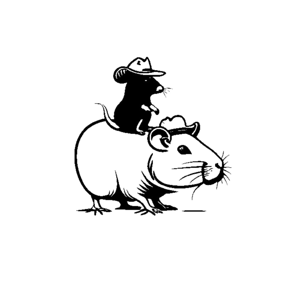 Capybara Svg, Guinea Pig Svg, Mouse Svg, Cowboy Mouse Svg, Mouse on ...