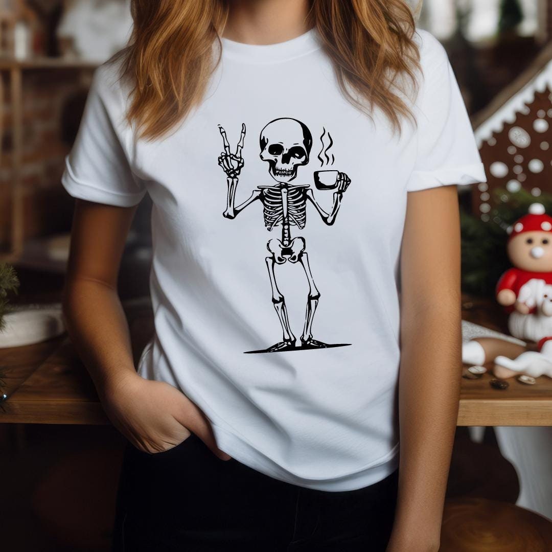 Skeleton Svg, Coffee Svg, Skeleton Coffee Svg, Cute Skeleton Svg ...