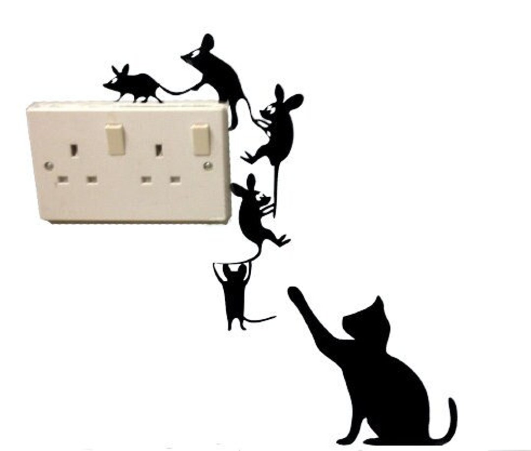 Cat Chasing Mice Svg, Mouse Svg, Kitten Svg, Cat Svg, Light Plate Svg ...