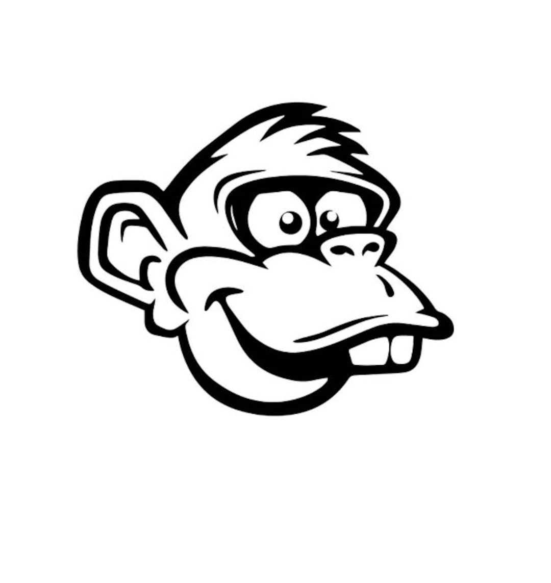 Lustiger Affe mit großen Zähnen svg, Affe svg, humorvoller Affe svg ...