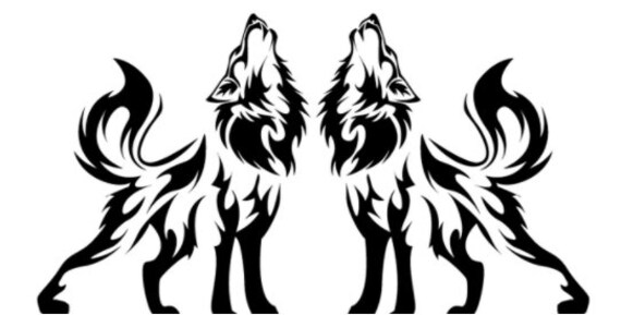 Tribal Drawings Of Wolves