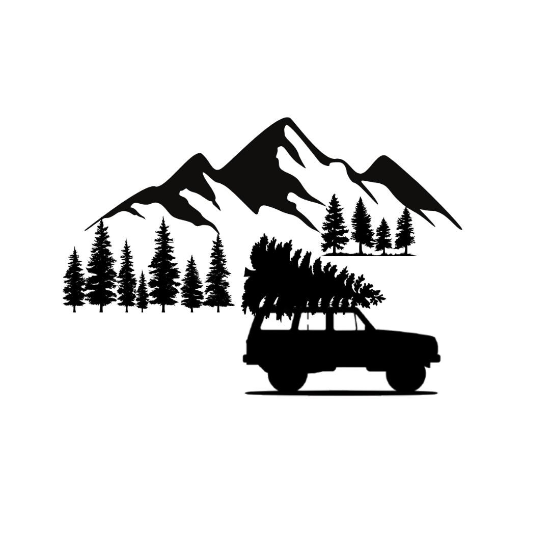 Off Road Svg, off Road Vehicle Svg, Christmas Tree Svg, Vehicle With ...