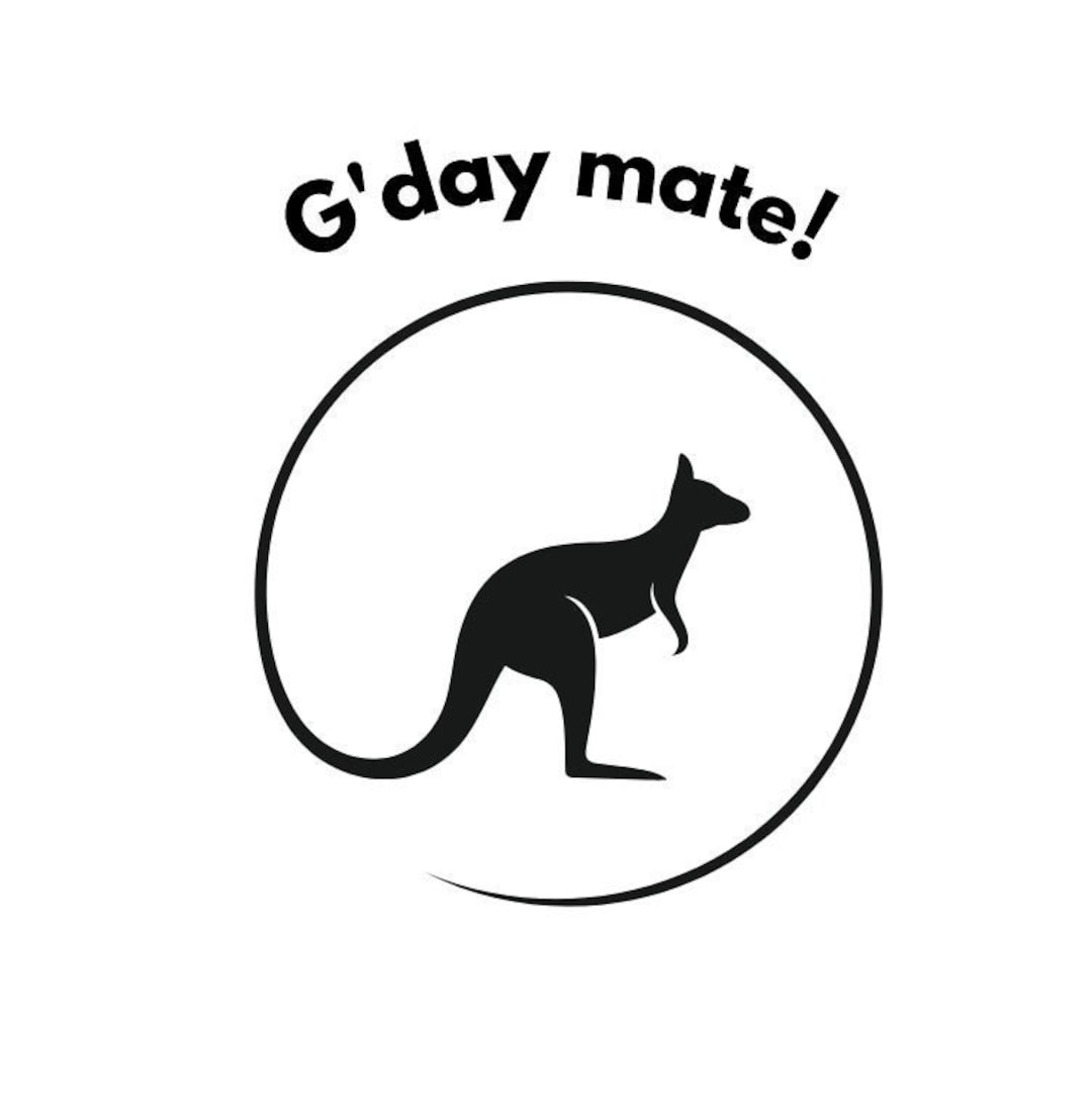 G'day Mate Svg, Mate Svg, Australian Svg, Kangaroo Svg, Cute Kangaroo ...