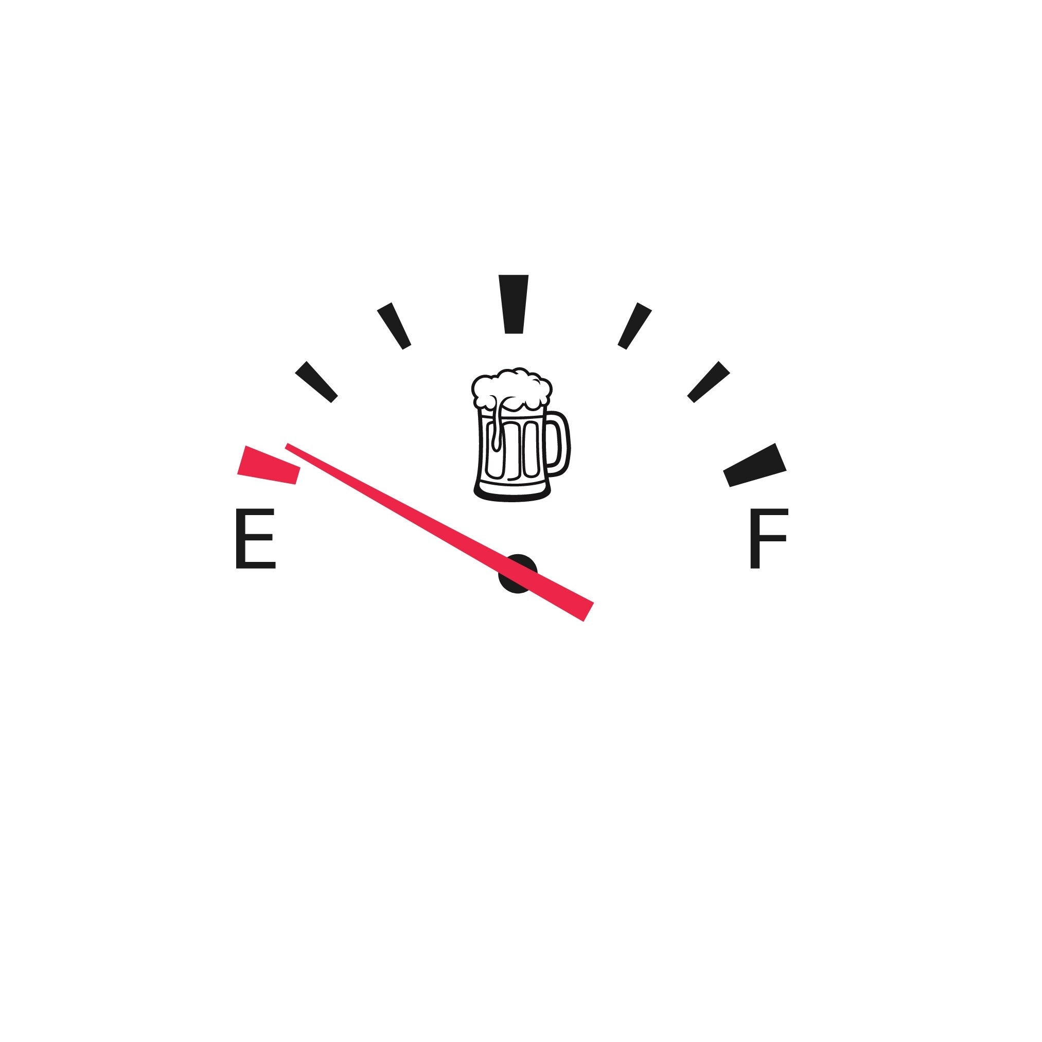 Funny Beer Gauge SVG: Empty Gas Gauge Design (digital Download) - Etsy