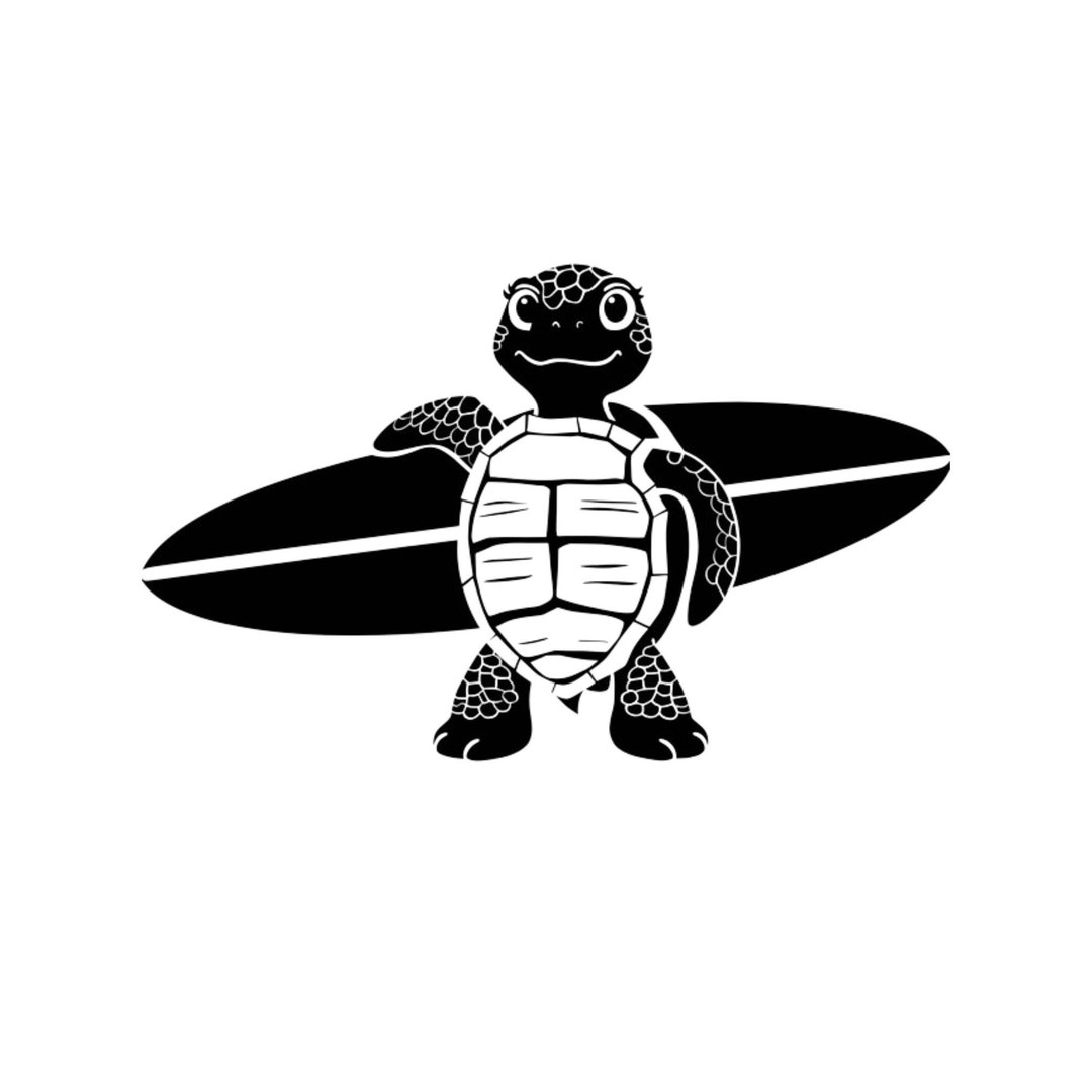 Turtle Svg, Turtle Surfer Svg, Sea Turtle Svg, Cute Turtle Svg, Surfing ...