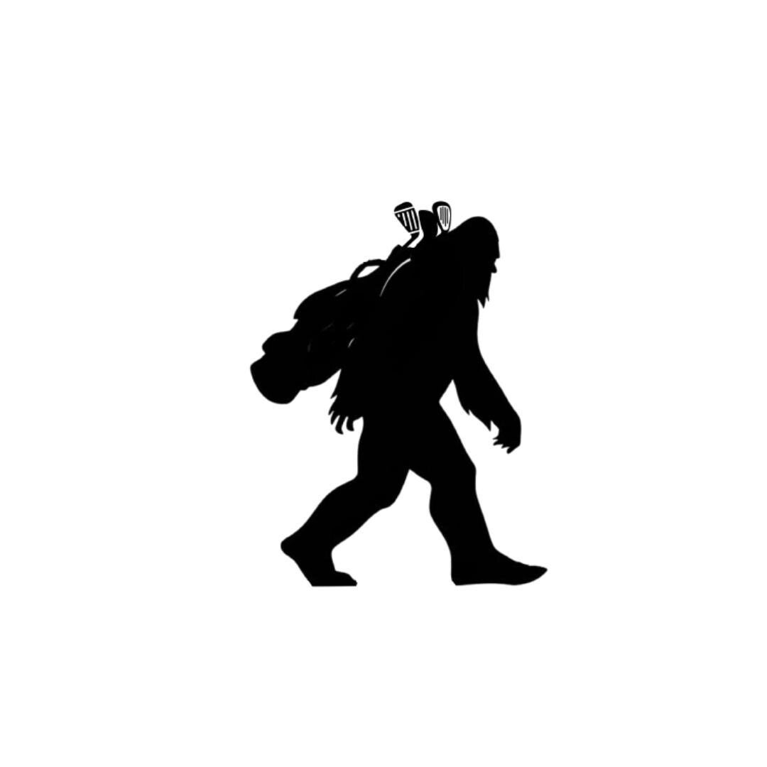 Funny Bigfoot Golfing SVG: Sasquatch With Golf Bag (digital Download ...