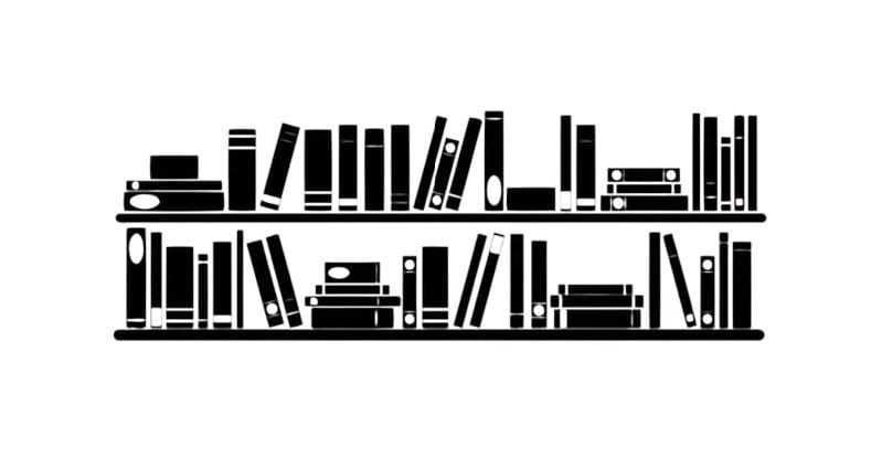 Books On Shelf Silhouette