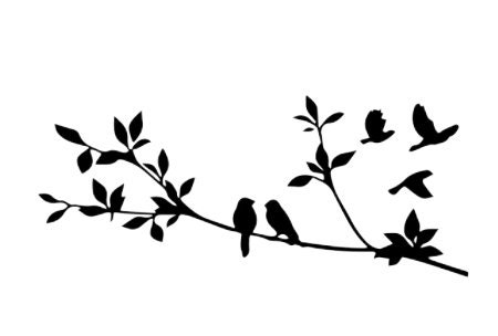 Birds on a Branch Svg Tree Svg Birds Svg Vector File in - Etsy
