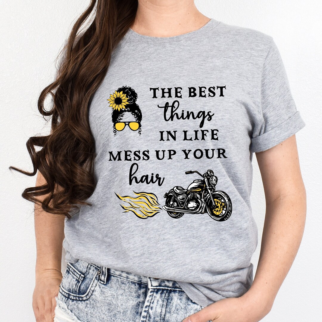 Motorcycle Svg, Funny Motorcycle Svg, Messy Hair Svg, Wind in Your Hair ...