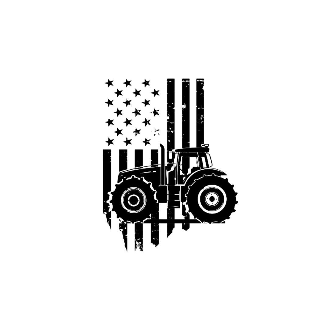American Flag Svg, Tractor Svg, Flag and Tractor Svg, Tractor Clipart ...