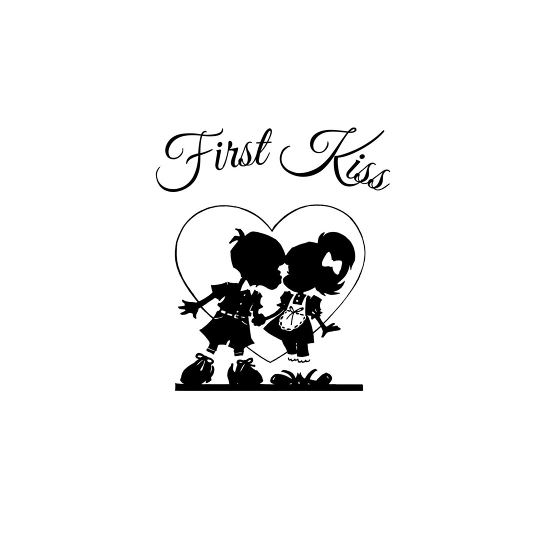 First Kiss Svg, First Love Svg, Little Boy Svg, Little Girl Svg, Heart ...