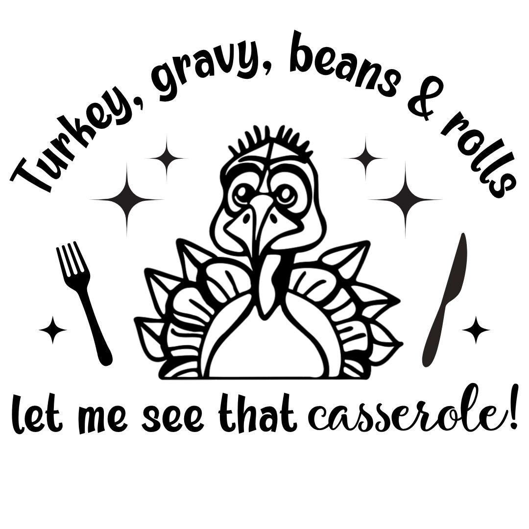 Thanksgiving Turkey & Casserole SVG PNG Clipart (digital Download) - Etsy