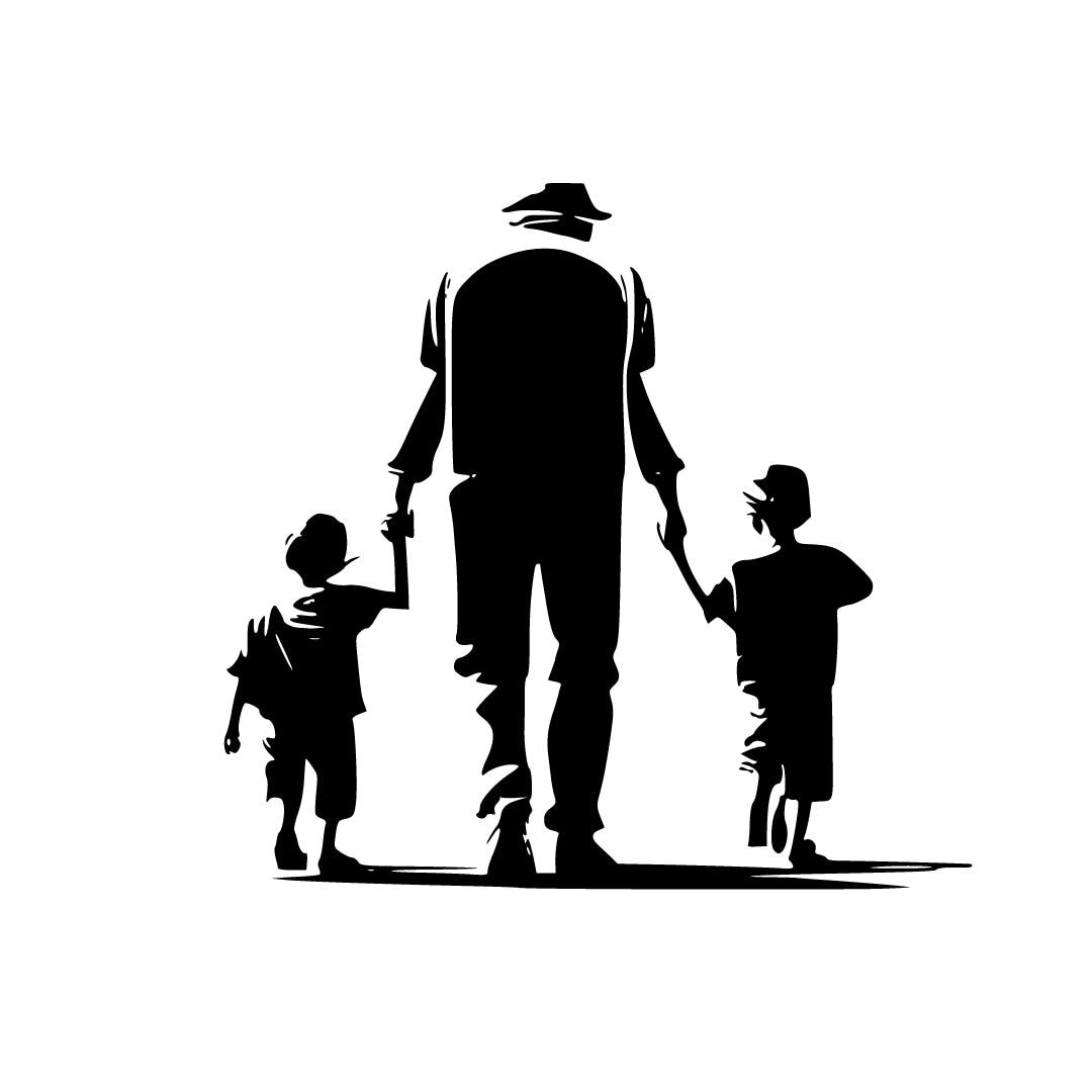 Grandpa & Grandchildren SVG: Father's Day Clipart (digital Download) - Etsy